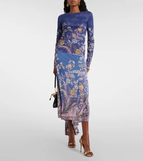 Etro Printed Asymmetric Maxi Skirt