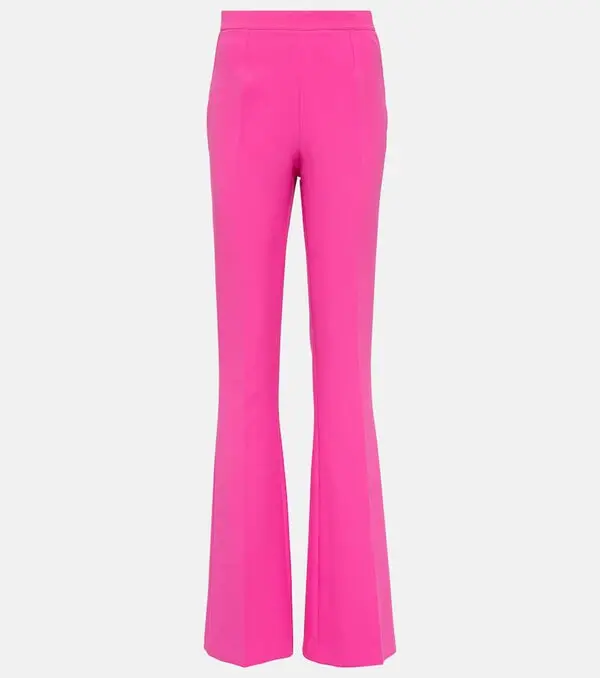 Safiyaa Alexa High-rise Flared Crepe Pants