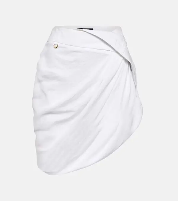 Jacquemus La Mini Jupe Saudade Draped Miniskirt