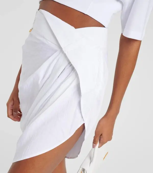 Jacquemus La Mini Jupe Saudade Draped Miniskirt