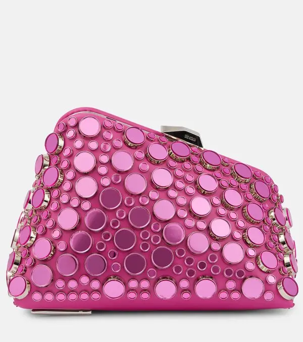 Attico Midnight Studded Clutch - Pink