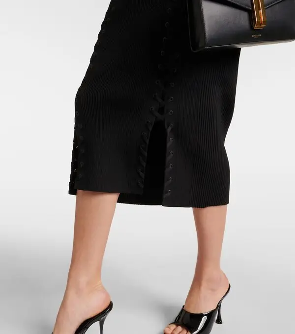 Simkhai Helix Lace-up Maxi Skirt
