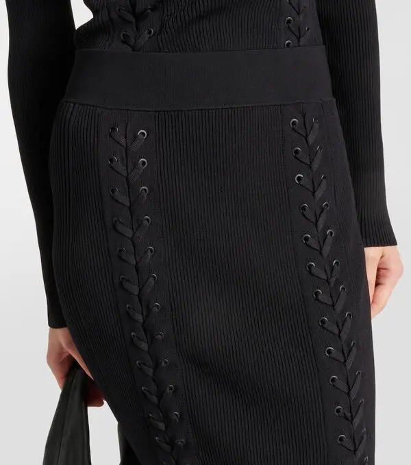 Simkhai Helix Lace-up Maxi Skirt