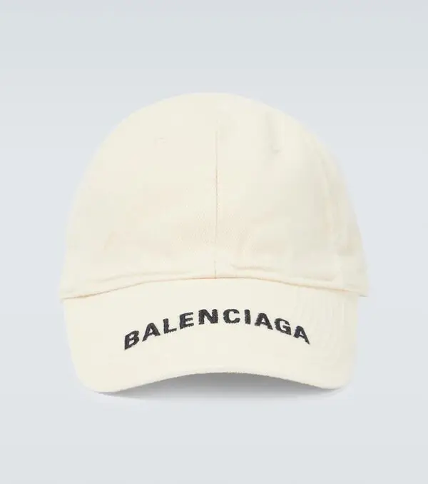 Balenciaga Logo Baseball Cap - White