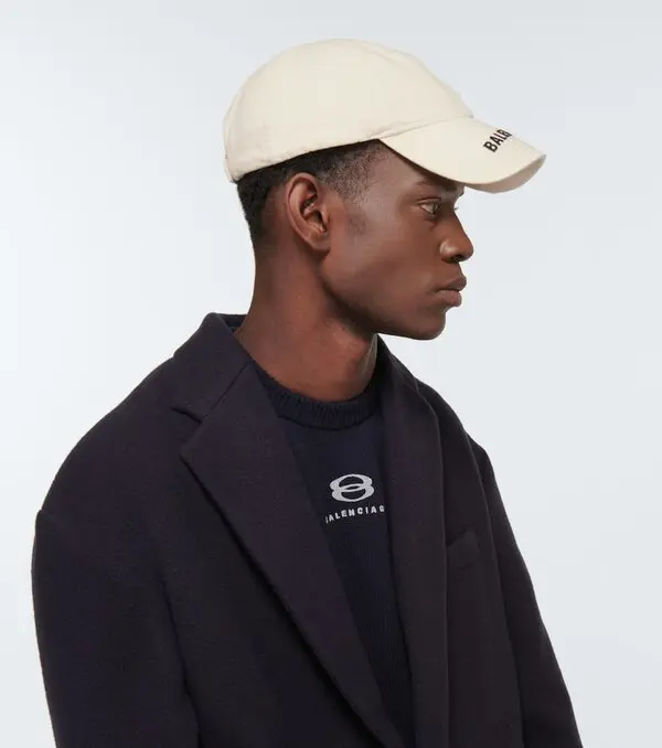 Balenciaga Logo Baseball Cap - White