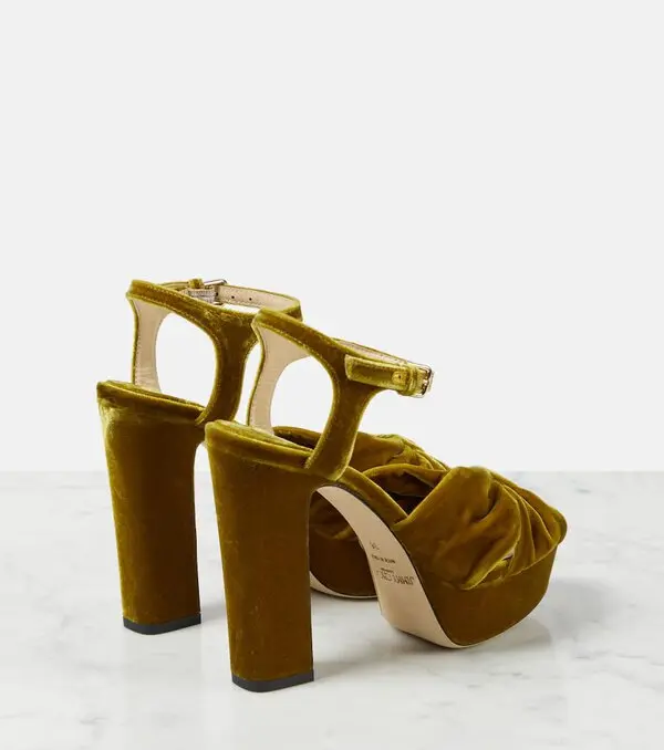 JIMMY CHOO Heloise 120 Platform Sandals - Yellow
