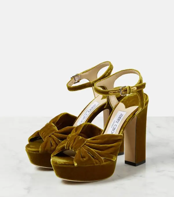 JIMMY CHOO Heloise 120 Platform Sandals - Yellow