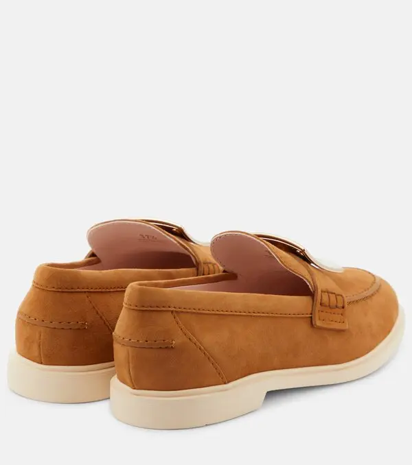 ROGER VIVIER Viv Rangers Suede Loafers - Brown