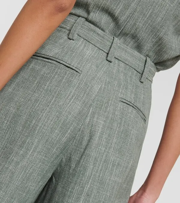 Co High-rise Wide-leg Wool-blend Trousers