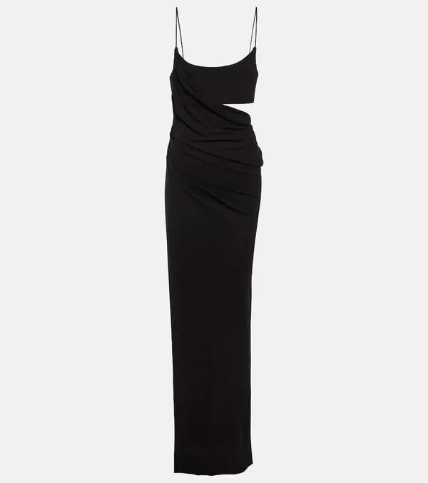 Alex Perry Asymmetric Draped Maxi Dress