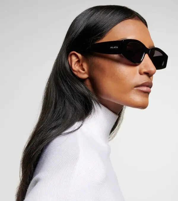 Alaïa Logo Rectangular Sunglasses