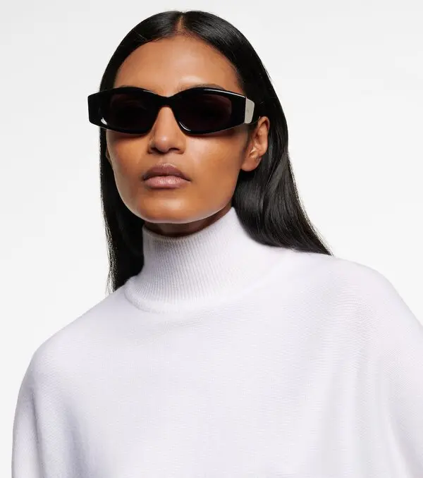 Alaïa Logo Rectangular Sunglasses