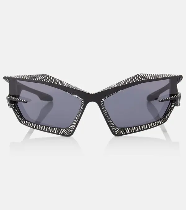 Givenchy Crystal-embellished Shield Sunglasses - Black