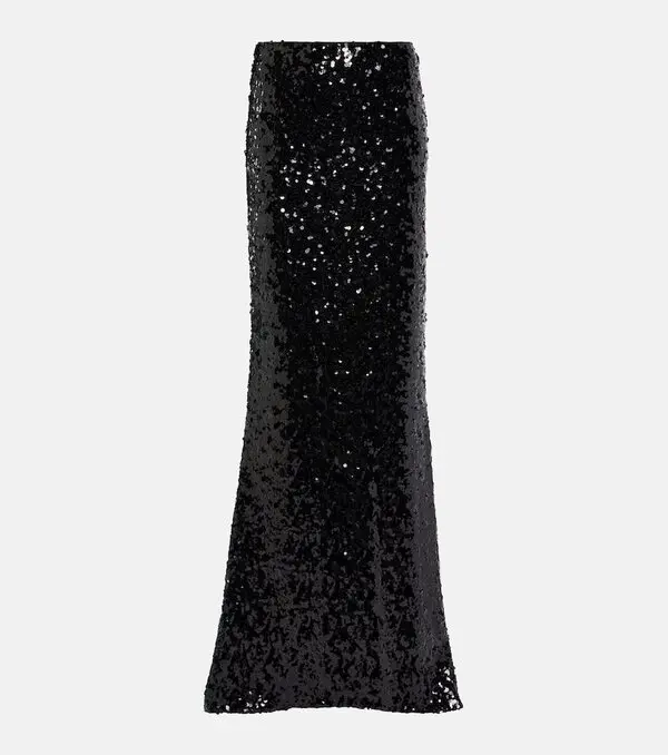 Dolce & Gabbana Sequined Maxi Skirt - Black