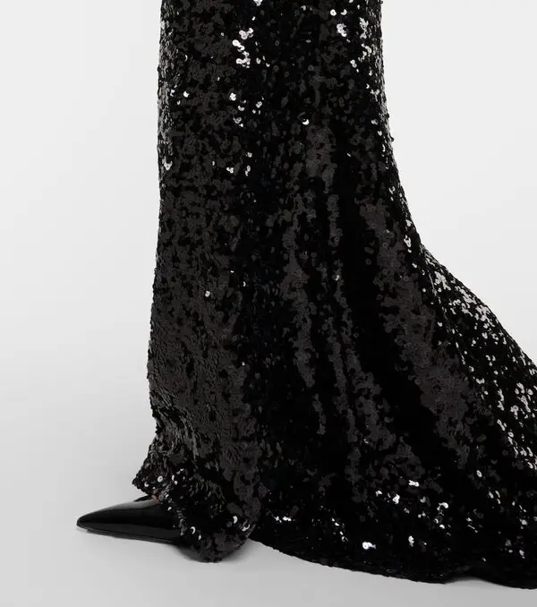 Dolce & Gabbana Sequined Maxi Skirt - Black