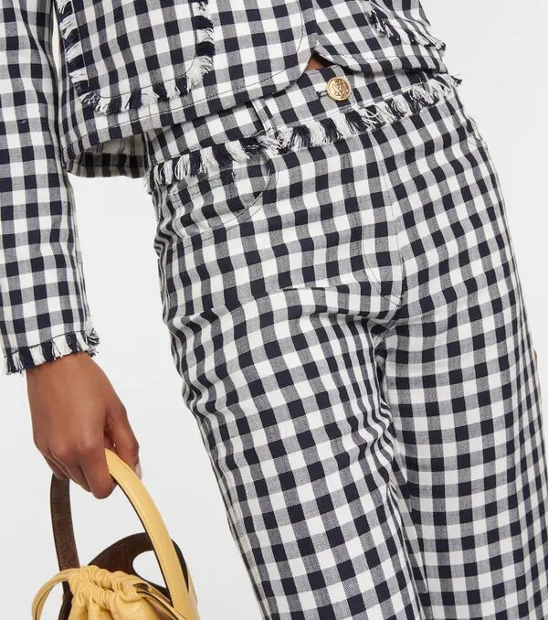 Etro Gingham Flared Trousers