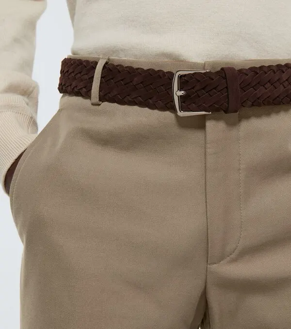 Loro Piana Alsavel Braided Suede Belt