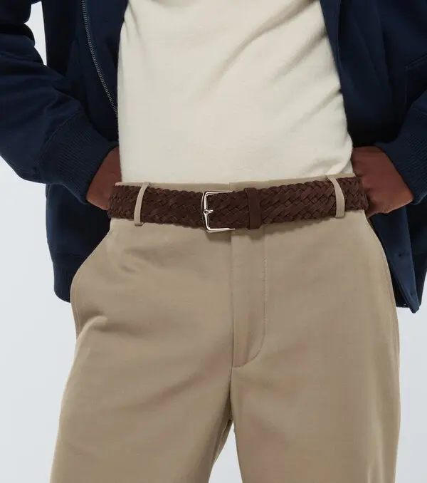 Loro Piana Alsavel Braided Suede Belt