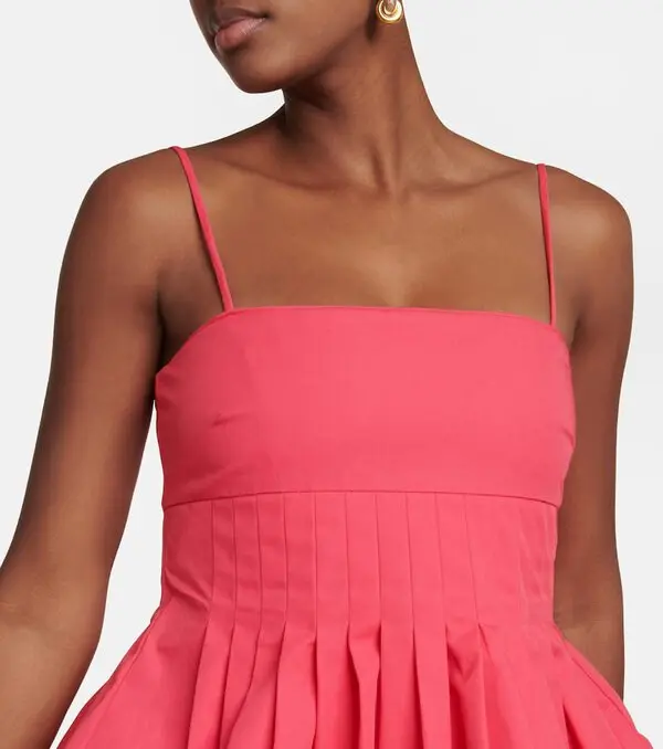 Co Pleated Cotton Midi Dress