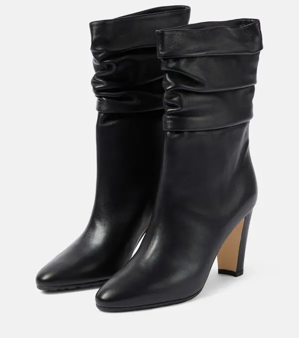 Manolo Blahnik Calasso Leather Ankle Boots