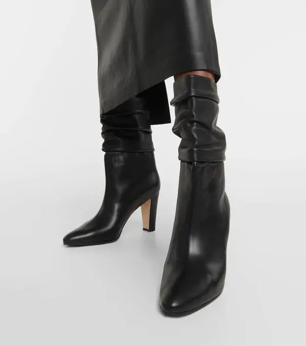 Manolo Blahnik Calasso Leather Ankle Boots
