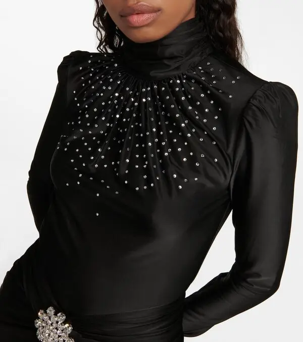 Rabanne Embellished Turtleneck Top