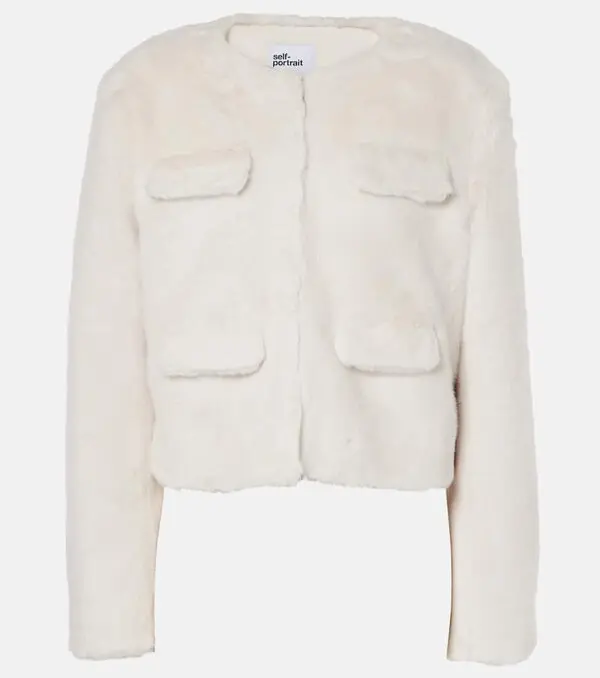 SELF-PORTRAIT Faux Shearling Jacket