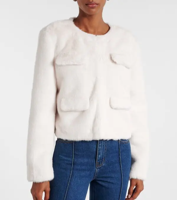 SELF-PORTRAIT Faux Shearling Jacket