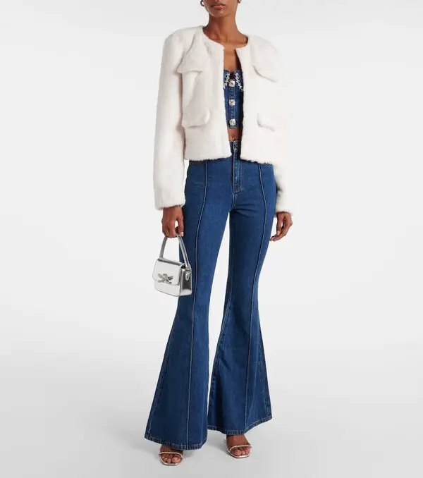 SELF-PORTRAIT Faux Shearling Jacket