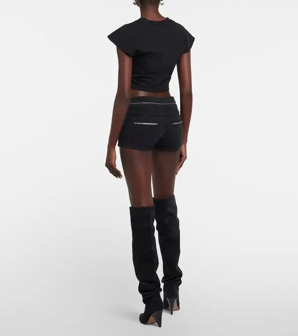 Isabel Marant Étoile Lary Low-rise Denim Shorts - Black