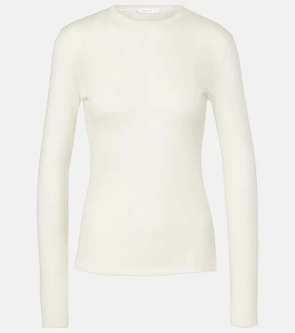 THE ROW Iverness Cashmere Top - White