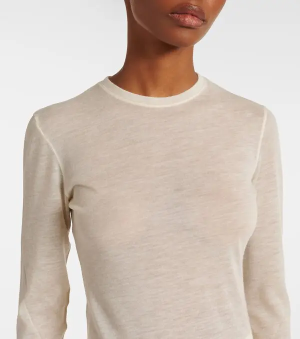 THE ROW Iverness Cashmere Top - White