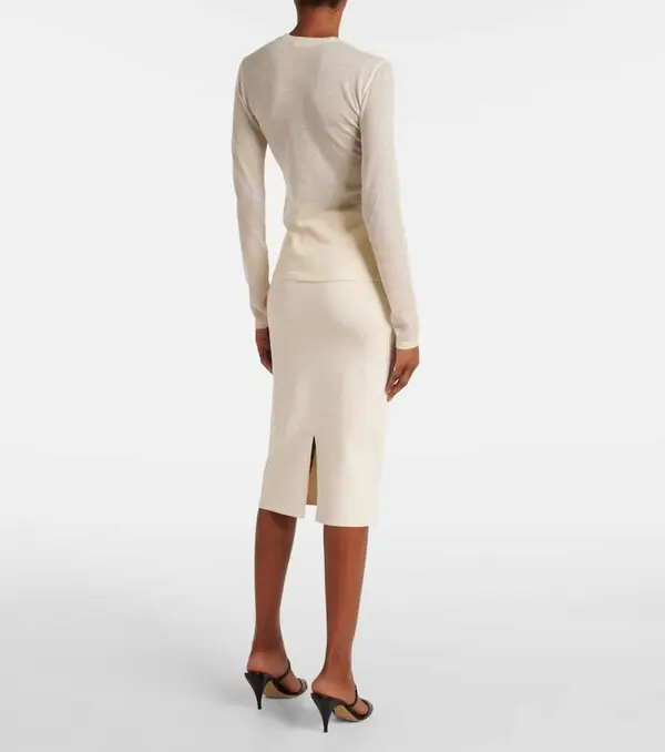 THE ROW Iverness Cashmere Top - White