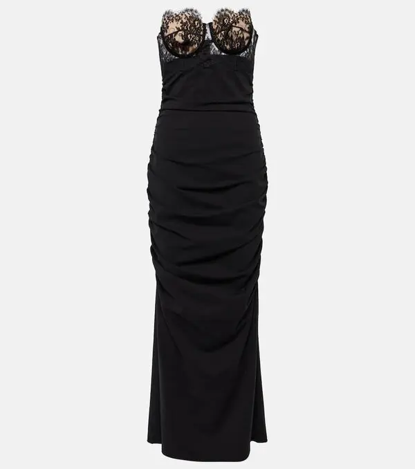 Dolce & Gabbana Lace-trimmed Bustier Gown