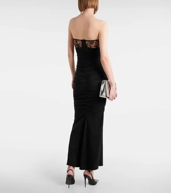 Dolce & Gabbana Lace-trimmed Bustier Gown