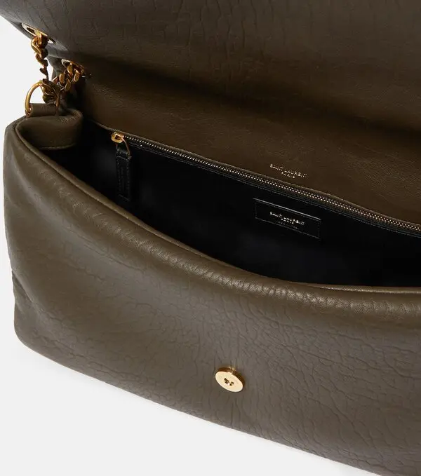 Saint Laurent Calypso Large Leather Shoulder Bag
