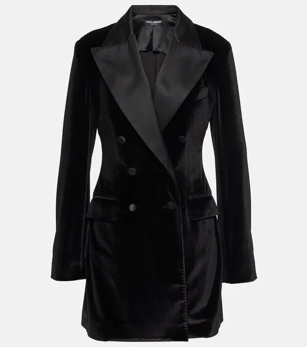 Dolce & Gabbana Velvet Double-breasted Blazer