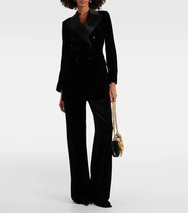 Dolce & Gabbana Velvet Double-breasted Blazer