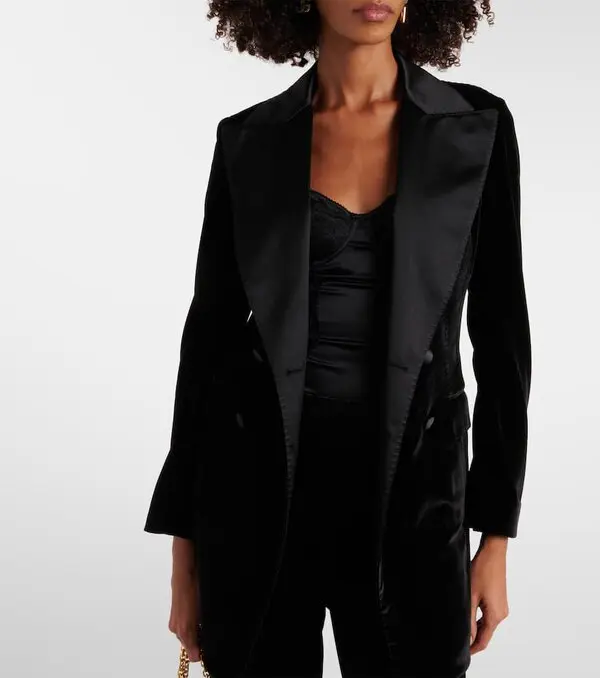 Dolce & Gabbana Velvet Double-breasted Blazer