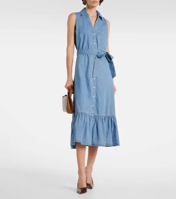 Veronica Beard Edwina Denim Midi Dress