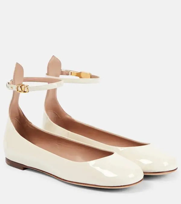 Valentino Garavani Tan-go Ballet Flats - White