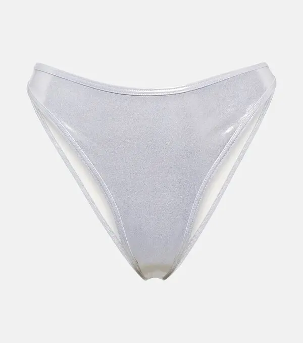 REINA OLGA Coolio Lame Bikini Bottom - Silver