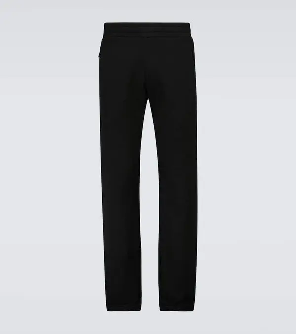Moncler Brushed Cotton Fleece Sweatpants - Black