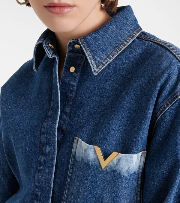 Valentino Garavani Distressed Denim Shirt