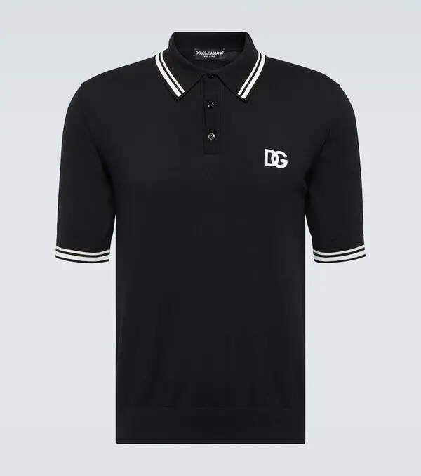 Dolce & Gabbana Logo Cotton Pique Polo Shirt