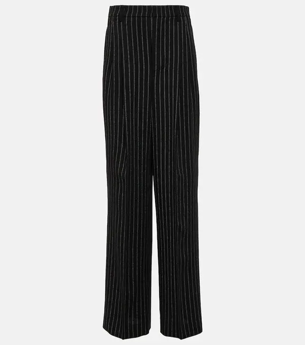 AMI Paris High-rise Wide-leg Wool Pants