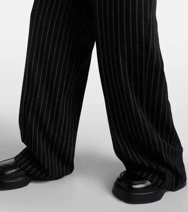 AMI Paris High-rise Wide-leg Wool Pants