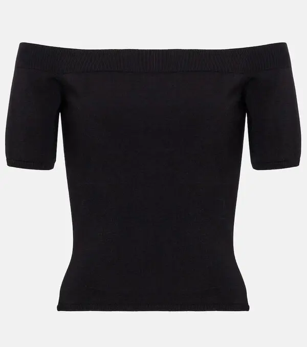Alexander McQueen Off-shoulder Short-sleeved Top