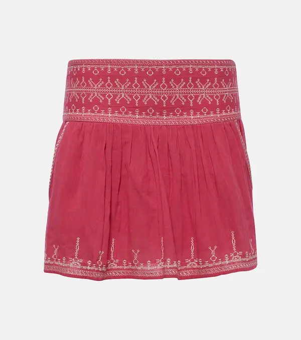 MARANT ETOILE Picadilia Cotton Miniskirt - Pink