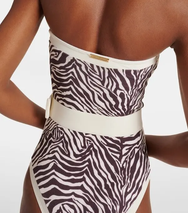 ALEXANDRA MIRO Whitney Zebra-print Swimsuit